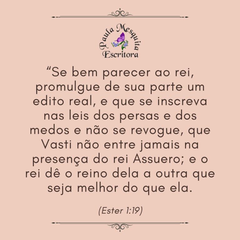 ESTUDO SOBRE O LIVRO DE ESTER – Capítulo 1 – Escritora Paula Mesquita
